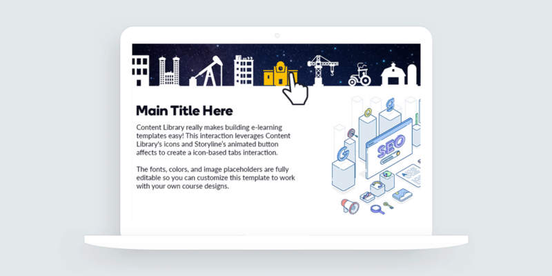 Storyline 360: Icon Tabs Navigation Template - E-Learning Designer